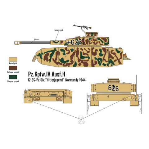 Panzer IV Ausf.H. 12.SS-Pz.Div. Hitlerjugend Normandy 1944, 15,95