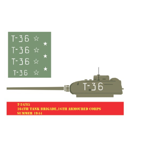 T-34 164Th tank brigade 16 th armoured corps summer 1944, 15,95