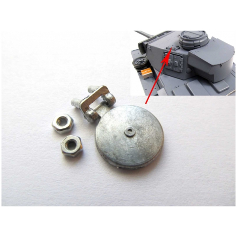 Panzer III/IV - turret signal port hatch, kit made of metal, 4,95