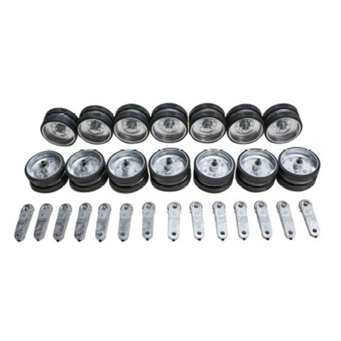 Leopard 2A6 - metal rollers set + metal suspension arms + metal sproc ...