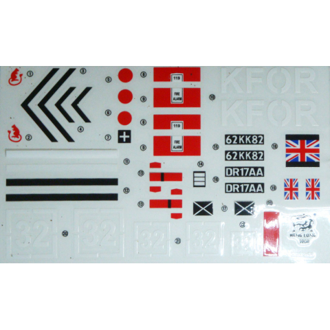 Challenger 2 - decal / stickers by Heng Long, 5,95