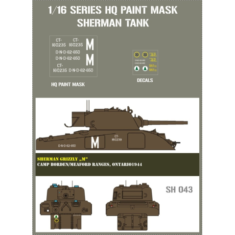 Sherman Grizzly "M", Camp Borden / Meaford Ranges, Ontarion 1944, 1/1 ...