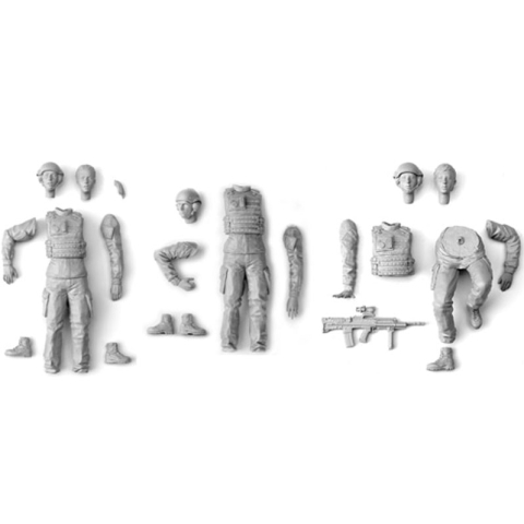 SOL - 1/16 UK tank crew, 3 figures, 89,95