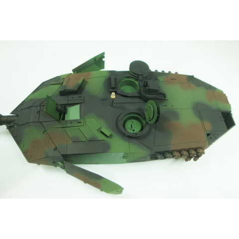 Leopard 2A6 - metal turret painted with BB unit, metal gun and 360 Tu ...